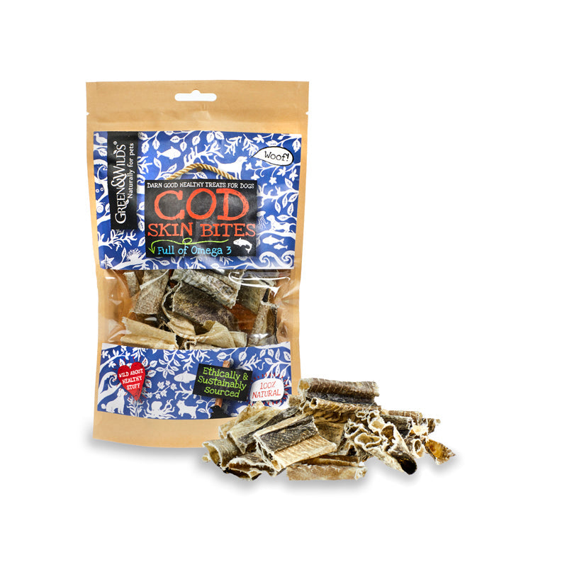 Green & Wild's Cod Skin Bites 50g – Ferry Paws